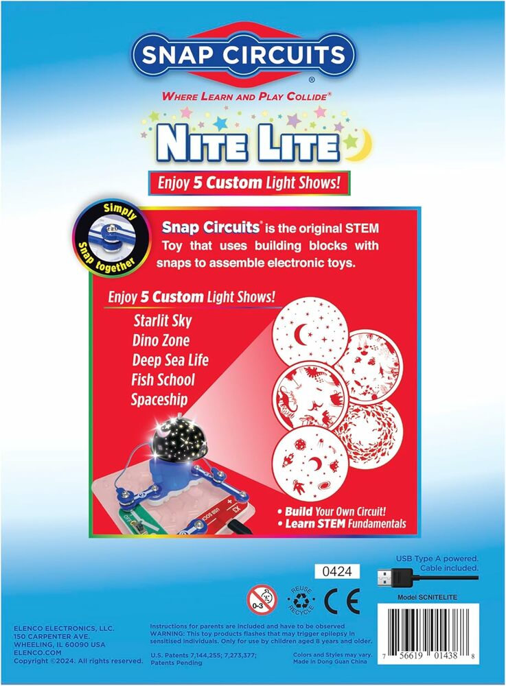 Snap Circuits Build Your Own Nite Lite Electronics Exploration Kit ...
