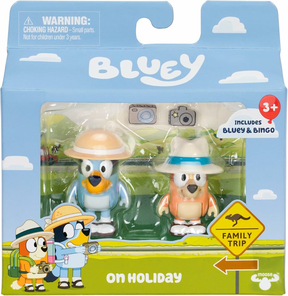 Bluey Figures Two Pack - On Holiday - Building Blocks