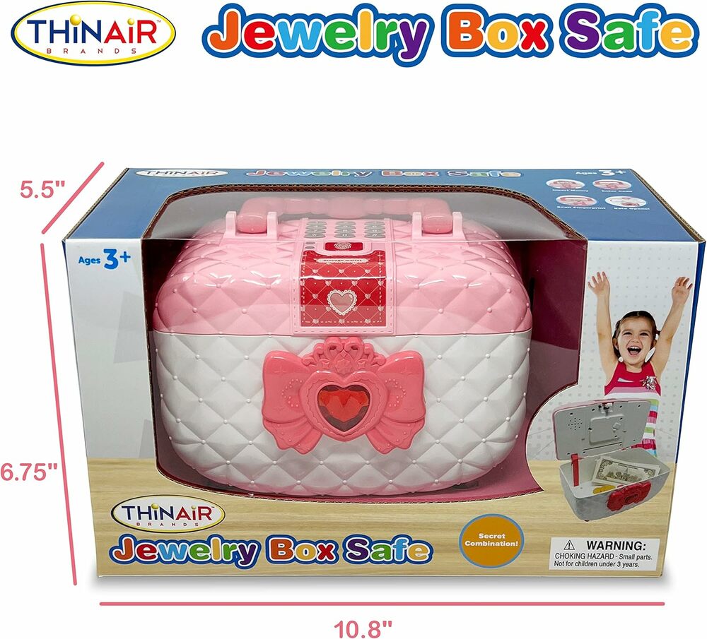 Jewelry Box Safe with Light and Sound, Includes Play Bills & Coins ...