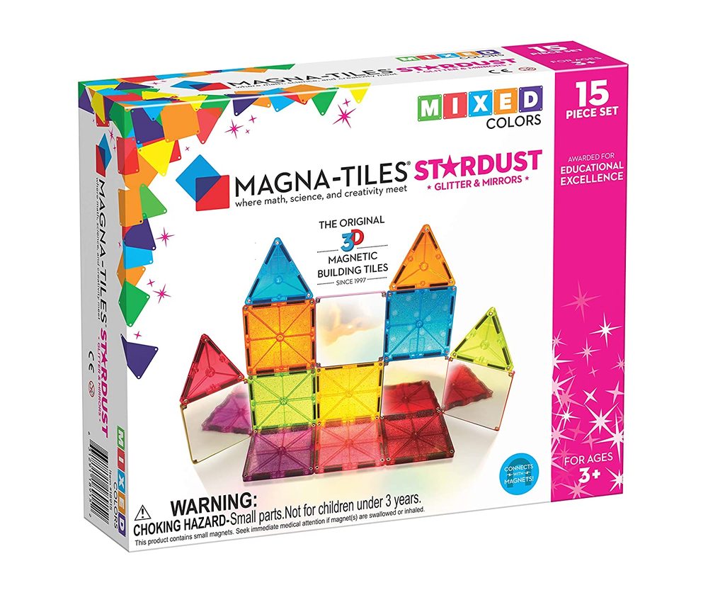 Magnatiles Magna-Tiles 15pc Glitter - Building Blocks