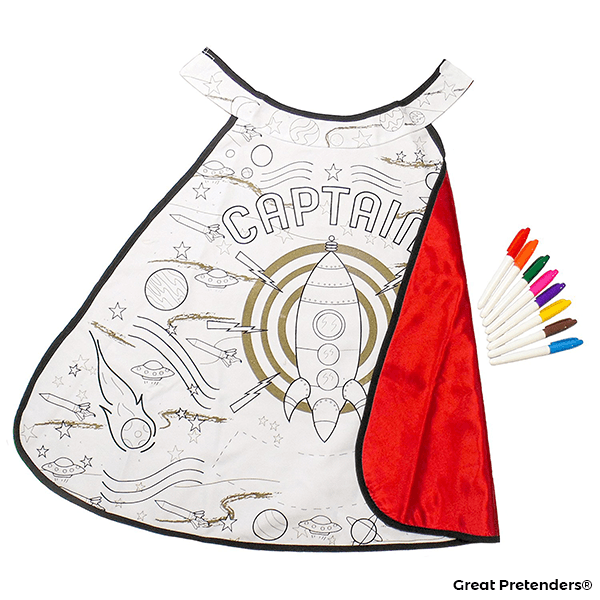 Color A Cape Red Rocket Man - Building Blocks