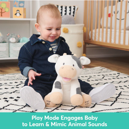 ANIMATED BUTTERMILK THE COW, 12 IN - Building Blocks