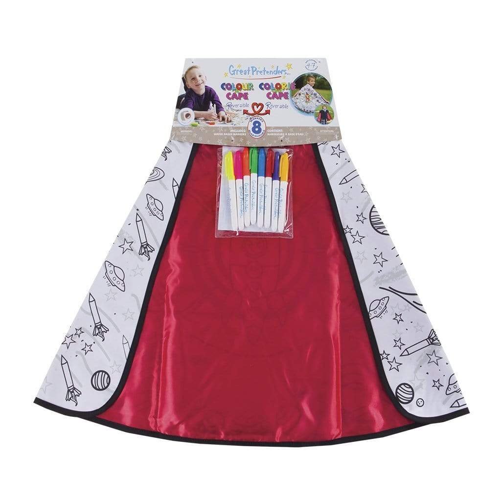 Color A Cape Red Rocket Man - Building Blocks